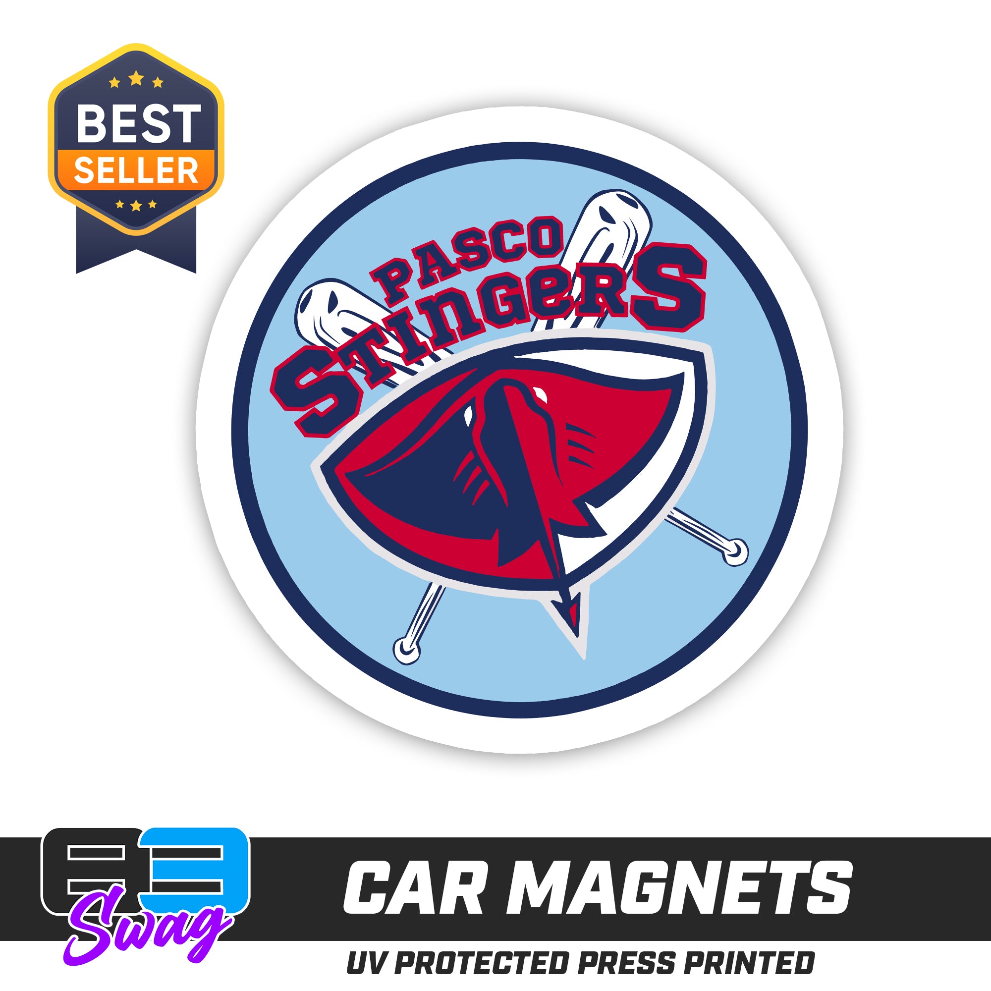 (12 Pack) Logo 4" Magnets - Pasco Stingers Baseball – 83Swag