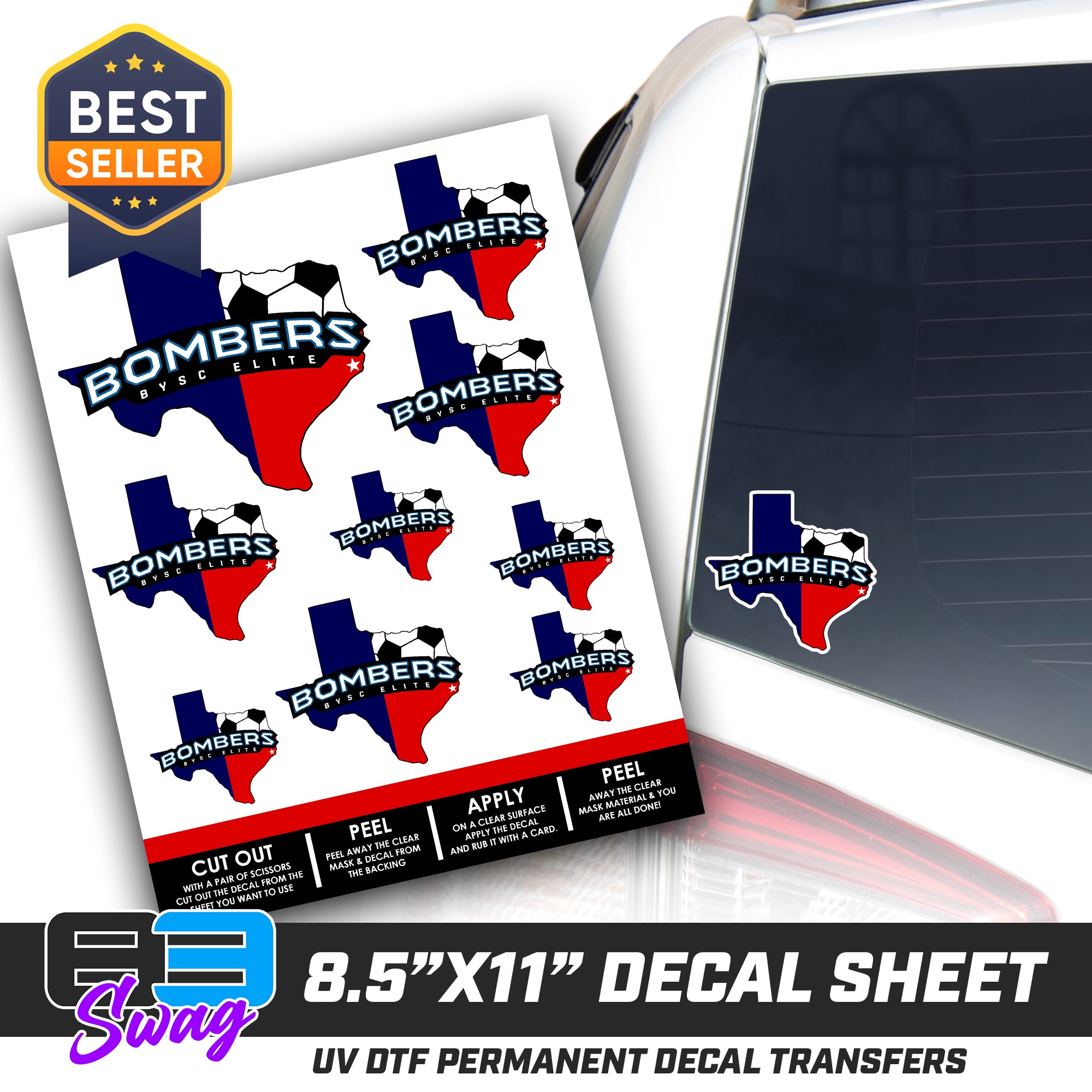 Logo Decal Pack Sheet - BYSC Bombers Soccer – 83Swag