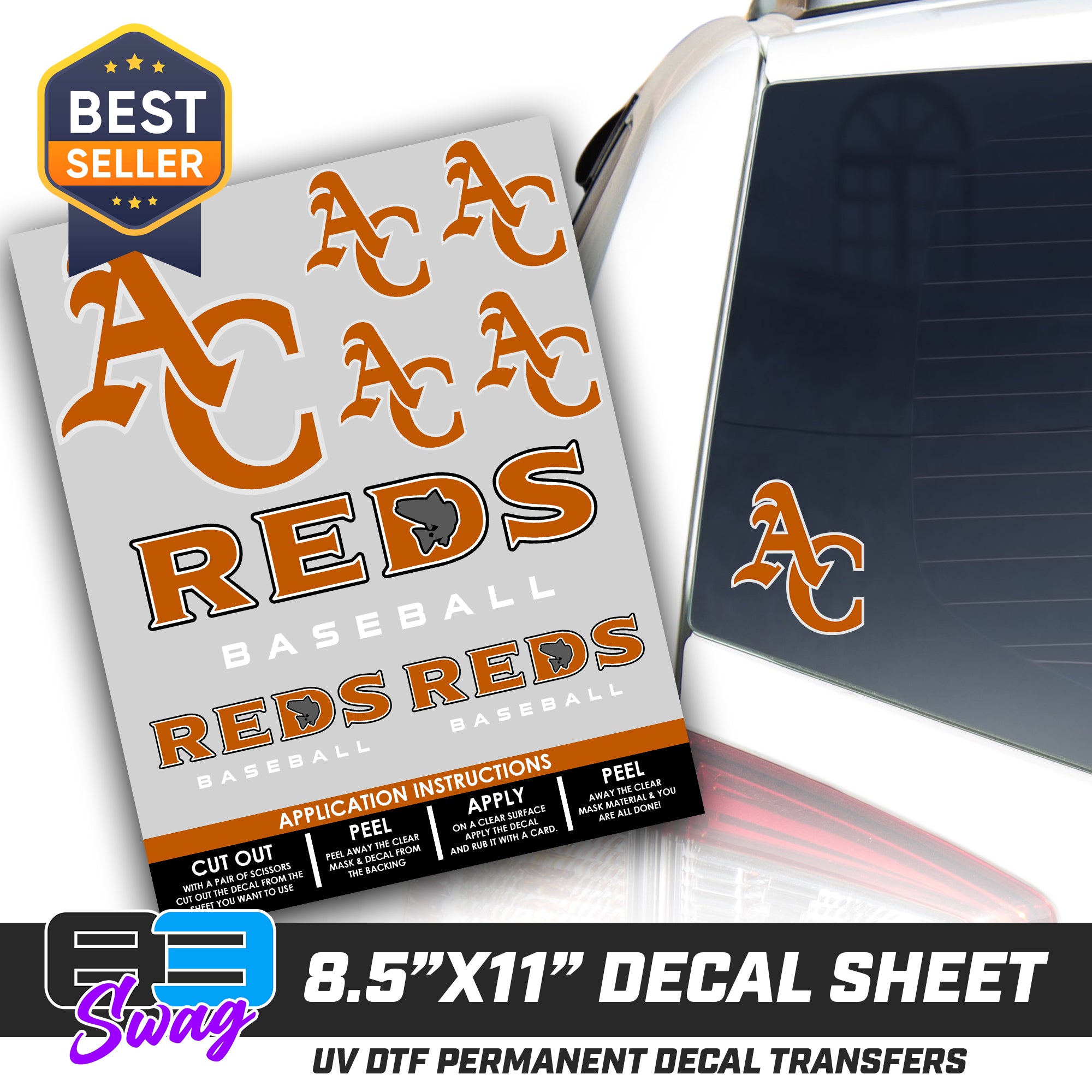 Logo Decal Pack Sheet - ANCIENT CITY REDS – 83Swag