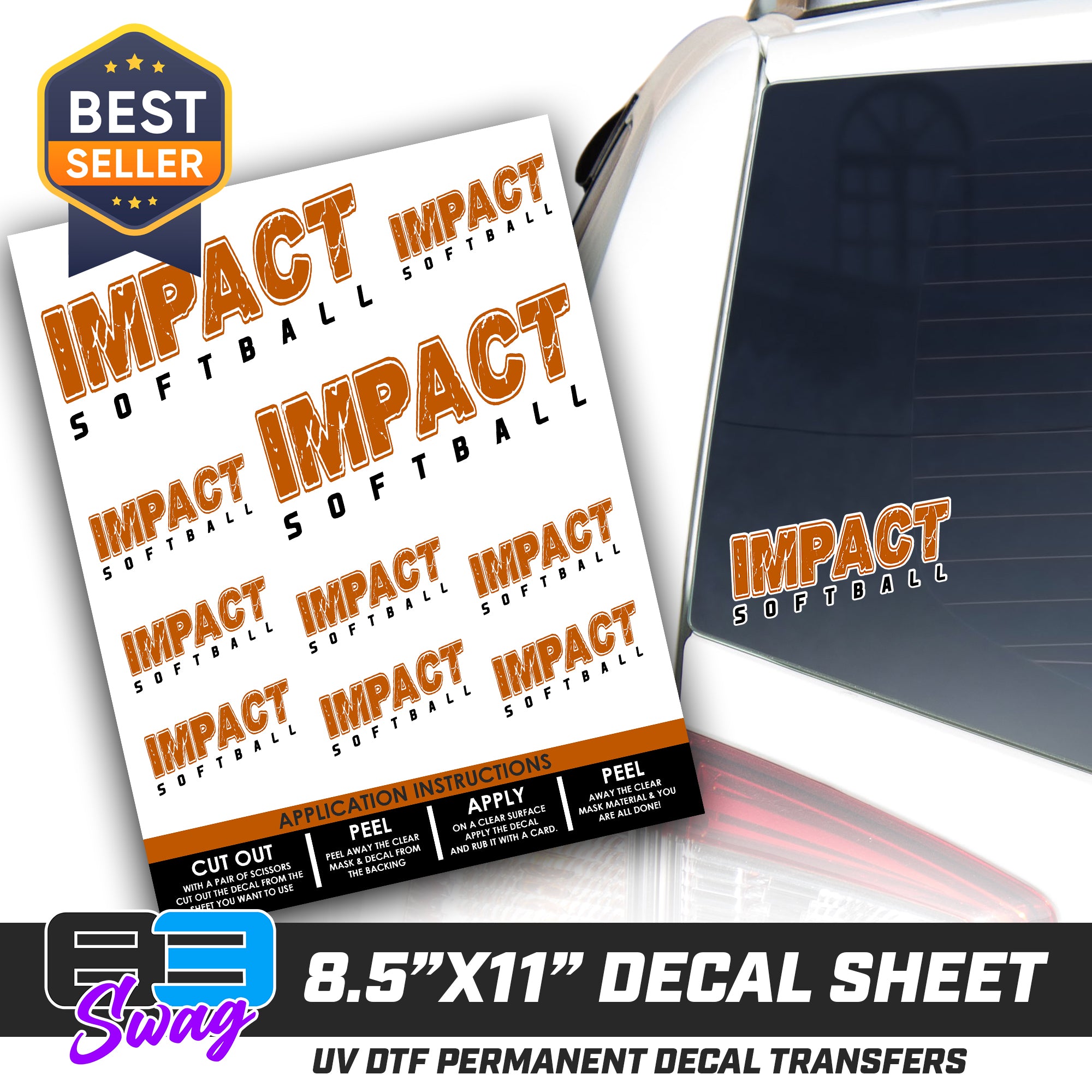 Logo Decal Pack Sheet - Impact Softball – 83Swag