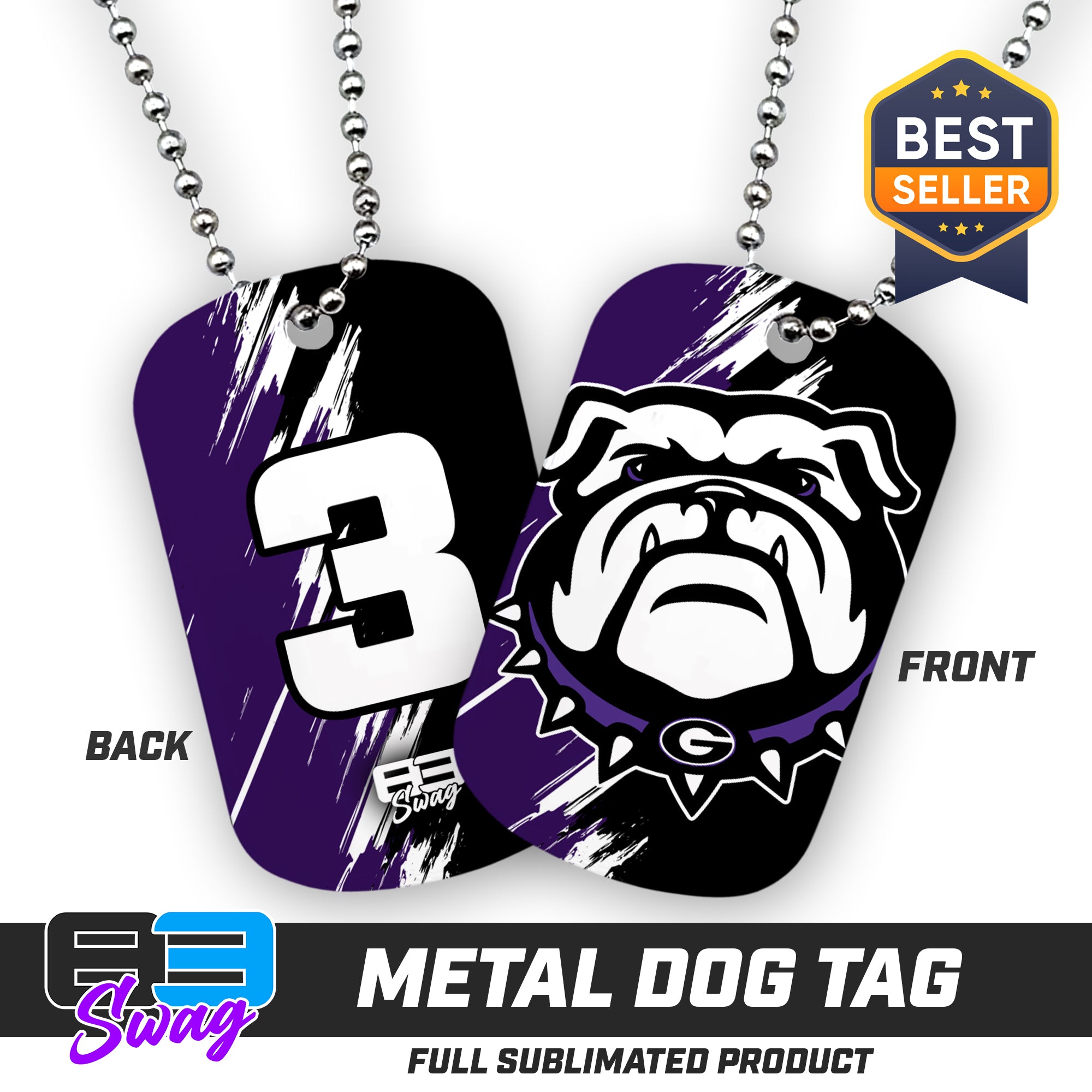 Double Sided Dog Tag - Geraldine Bulldogs Football – 83Swag
