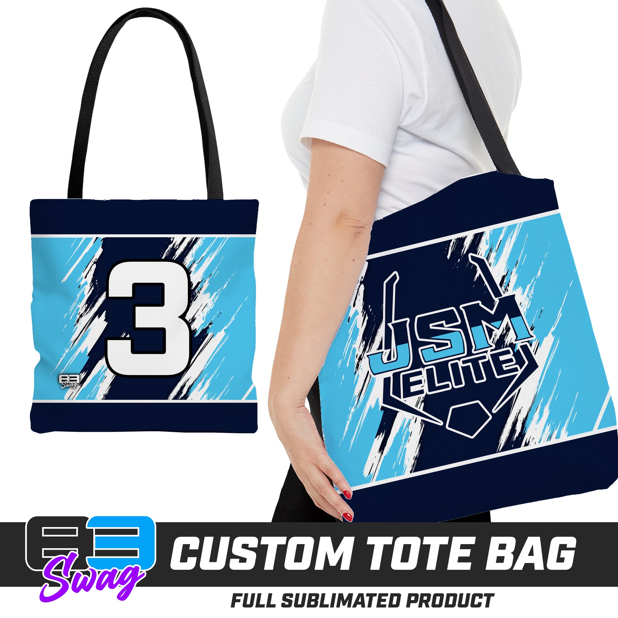 Large Tote Bag - JSM ELITE Baseball – 83Swag