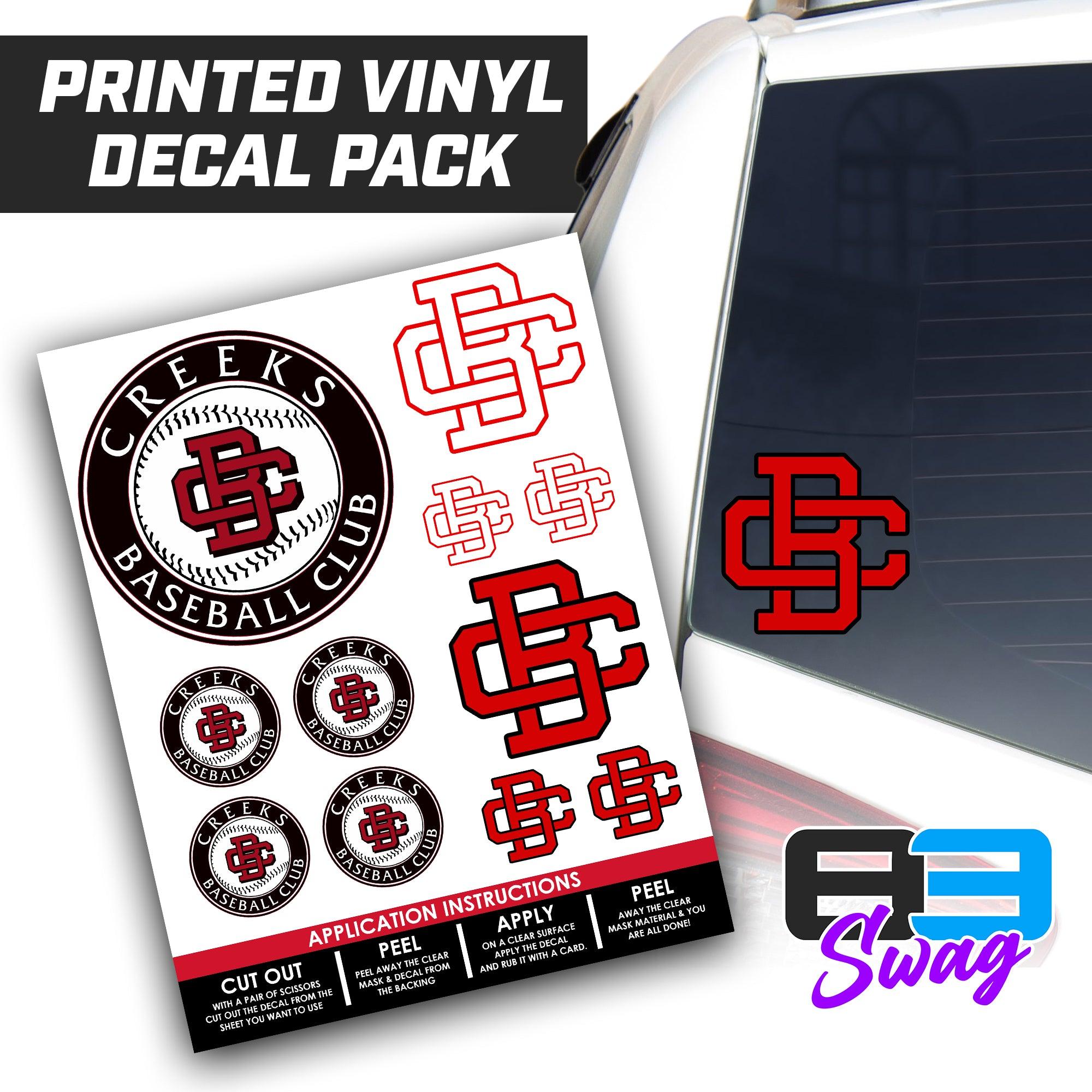 Logo Decal Pack Sheet - Creeks Baseball Club – 83Swag