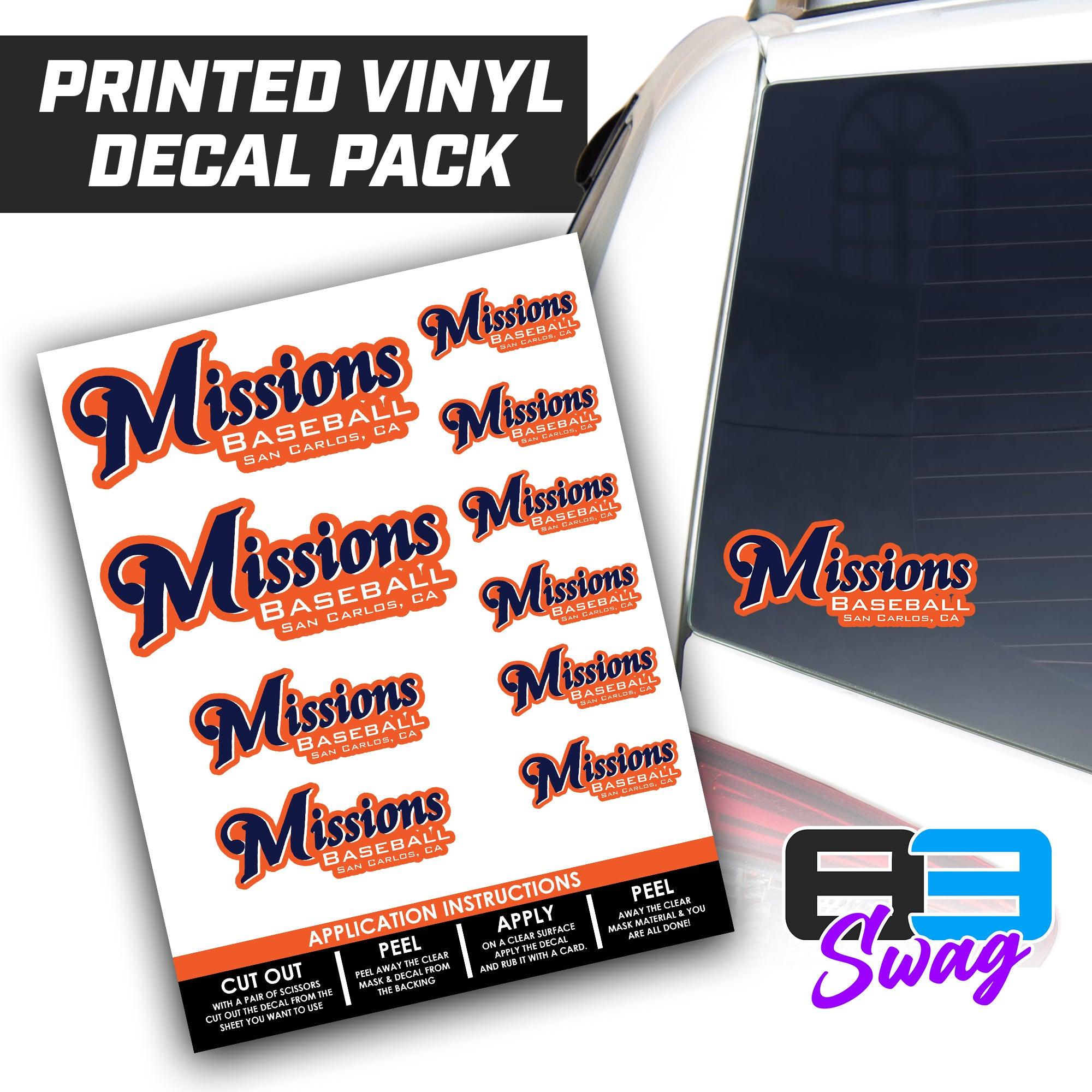 Logo Decal Pack Sheet - Missions Baseball – 83Swag